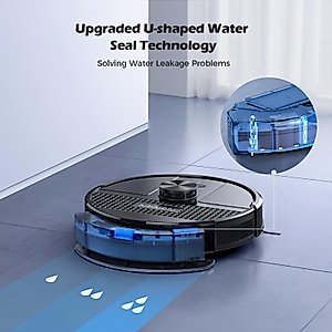 Lubluelu 3 in 1 Robot Vacuum and Mop Combo,4500Pa Robot Vacuum with Mapping,LiDAR Navigation,5 Maps,24 No-Go Zones, WiFi/App/Alexa,Self-Charging,Vacuum Robot for Pet Hair,Carpet,Hard Floor,Black