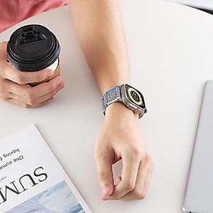 Trail Loop for Apple Watch Band 49mm 45mm 44mm 42mm Women Men, iWatch Bands Sport Strap Nylon Bracelet Wristband for Apple Watch Ultra Band Series 8 Series 7 Series SE2 SE 6 5 4 3 2 1, Blue/Grey