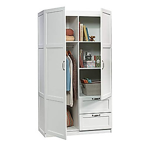 Sauder Large Storage Cabinet, Soft White Finish