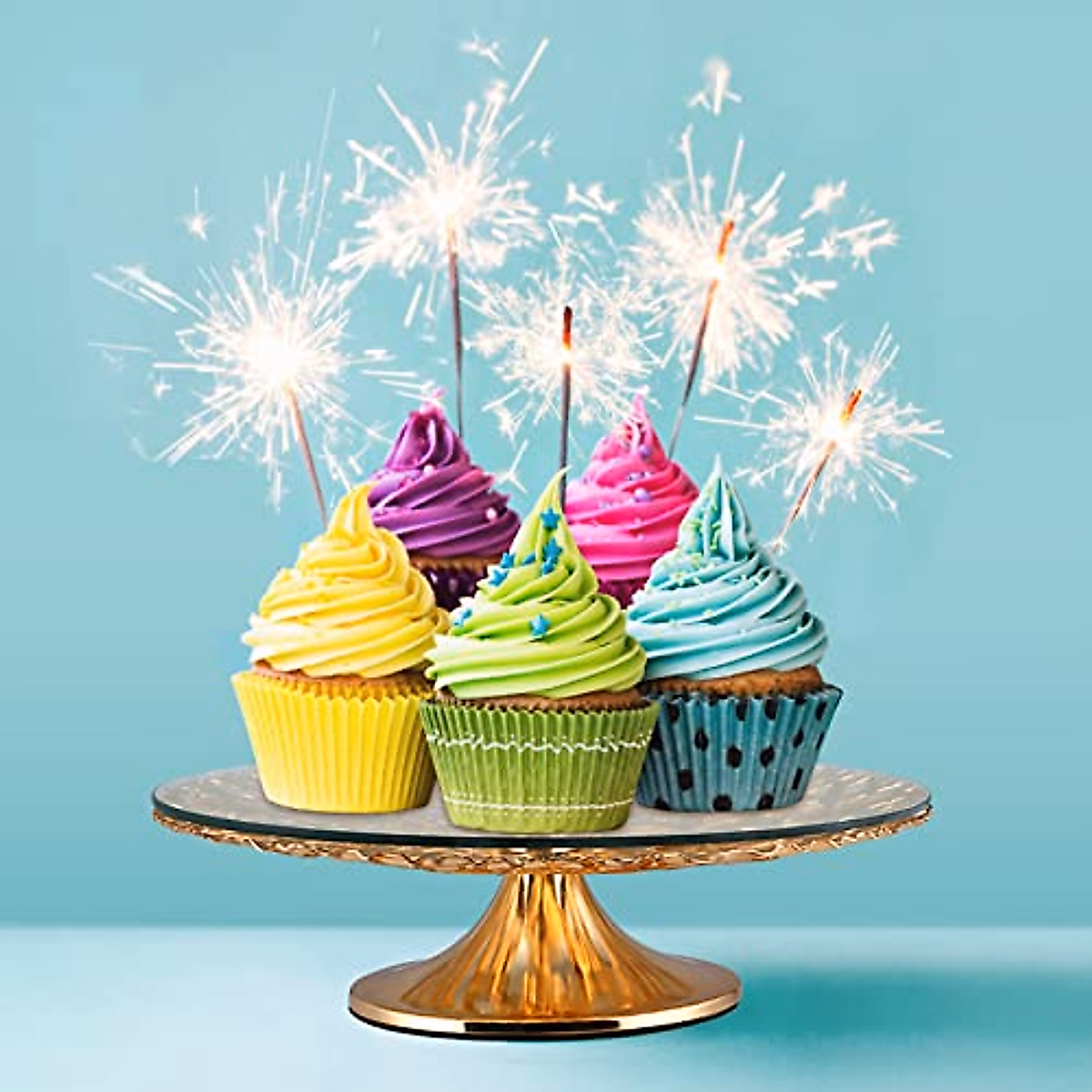 MDLUU Glass Cake Stand 11.6 inch, Cake Platter Pedestal, Dessert Server Display for Wedding, Party, Birthday(Metal Branches Pattern)