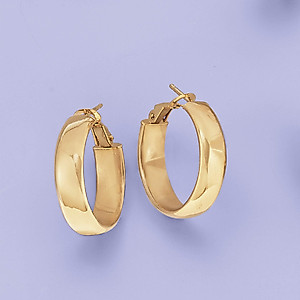 Ross-Simons Italian 14kt Yellow Gold Hoop Earrings