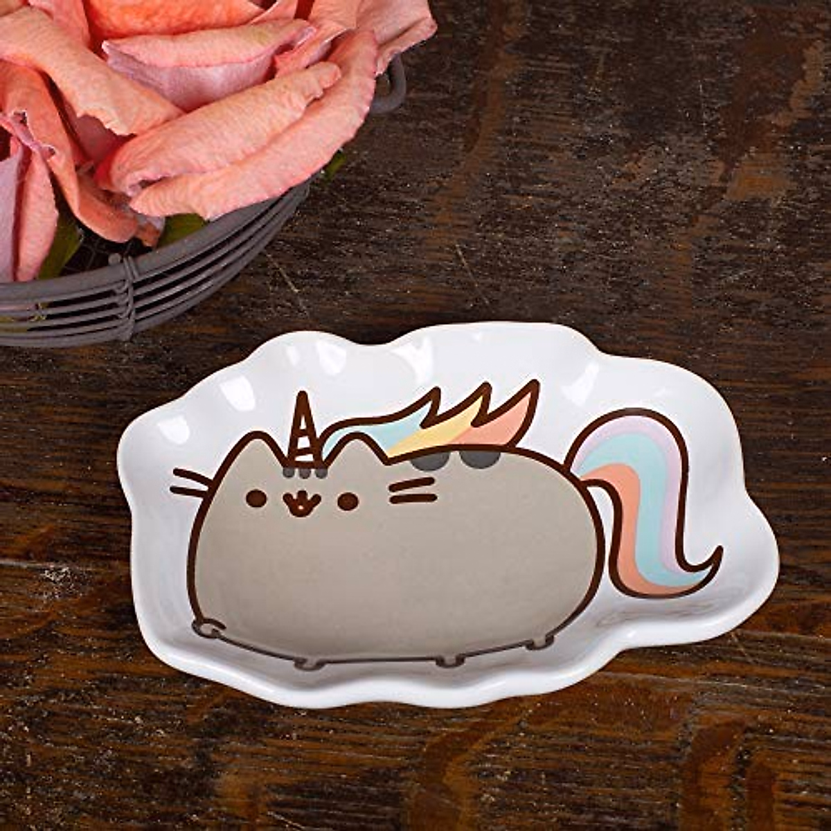 Enesco Pusheen by Our Name is Mud “Pusheenicorn” Stoneware Dish, Multicolor, 4.5 Inches Trinket Tray