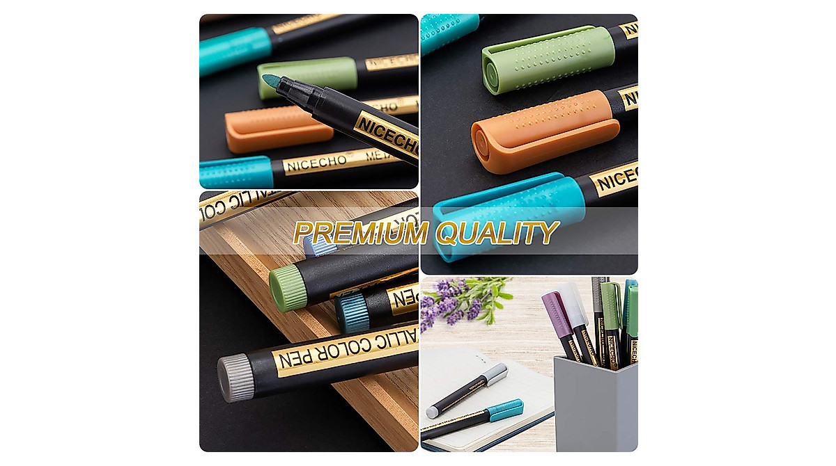 26 Colors Metallic Paint Pens for Dark Surfaces | Vibrant & Waterproof