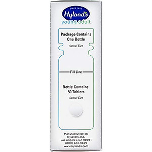 Hyland's Stress and Tension Headache Relief Hyland’s Young Adult Serene Relief Feelings Anxiety Quick Dissolving Tablets, 50 Count