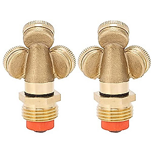 01 02 015 Water Spray Head, High Pressure Irrigation Nozzle 3 Hole Easy Installation Copper for Garden for Lawn for Greenhouse