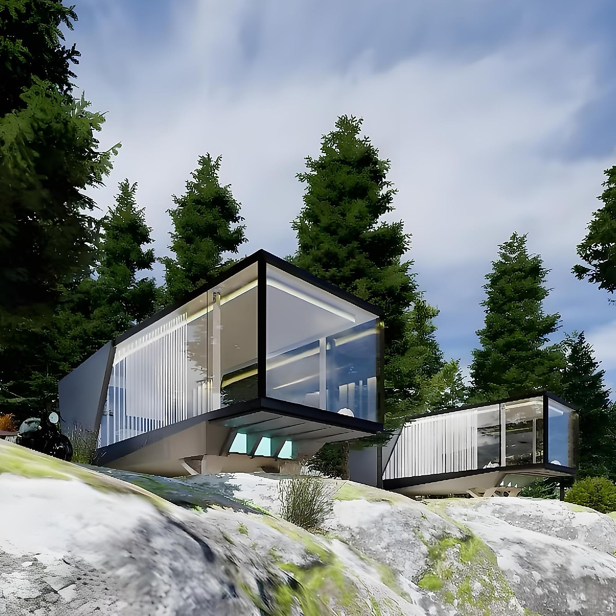 Prefab Homes | Prefab Tiny House with Bathroom & Kitchen | 29.4m² Modular Mobile Home for Backyard, Hotels, Offices, Bars, Outdoor Living | Versatile Tiny Home for Adults