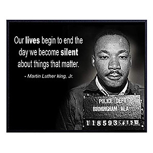 Martin Luther King Jr. Mugshot Wall Art Print - Ready to Frame Photo (8X10) - Home Decor - Makes a Great Gift for Bedrooms, Kitchens, Home Office and Living Rooms - MLK Motivational and Inspirational