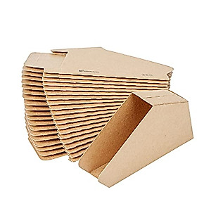Restaurantware Bio Tek Kraft Paper Small Taco Holder - Greaseproof - 4" x 1 1/4" x 2 1/4" - 200 count box