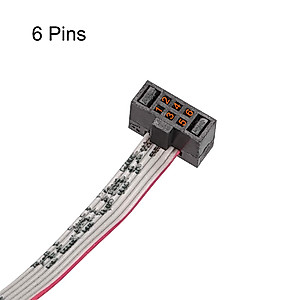 uxcell IDC Wire Flat Ribbon Cable FC/FC Female Connector A-type 6Pins 1.27mm Pitch 20cm Length