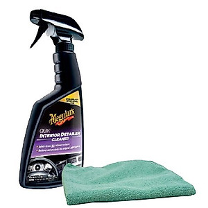 Meguiar's Quik Interior Detailer Spray (16 oz) Bundled with a Microfiber Cloth (2 Items)