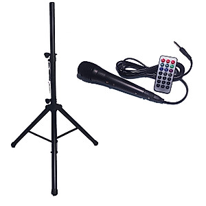 Alphasonik 15" Powered 2800W PRO DJ Amplified Loud Speaker Bluetooth USB SD Card AUX MP3 FM Radio PA System LED Ring Karaoke Mic Main Monitor, Band Church, Party, Guitar Amp, Home, BBQ w/Tripod Stand