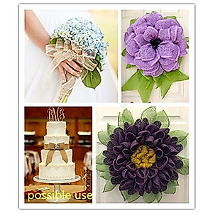 Burlap Ribbon Perfect for Wedding Home Decoration Gift Wrap Bows Made Handmade Art Crafts 1-1/2 Inch X 10 Yard Spool (Green)