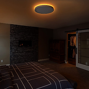 13 Inch LED Flush Mount Ceiling Light with Night Light, 24W, 2400lm, 3000K/4000K/5000K Selectable, Round Flat Panel Light, Dimmable Fixture for Dining Room, Bedroom, Kitchen, Hallway