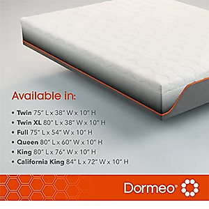 Dormeo Recovery 10" Queen Mattress with Signature Recovery Foam and Pressure Relieving Octaspring Technology, Medium Feel Queen Size Mattress - 80” L x 60” W x 10” H