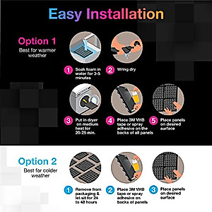 Fstop Labs Acoustic Foam Panels, 12 Pack Black 2'' X 12" X 12" Mushroom Studio Wedge Tiles, Sound Panels Sound Proof Foam Panels Sound Proofing Padding For Wall