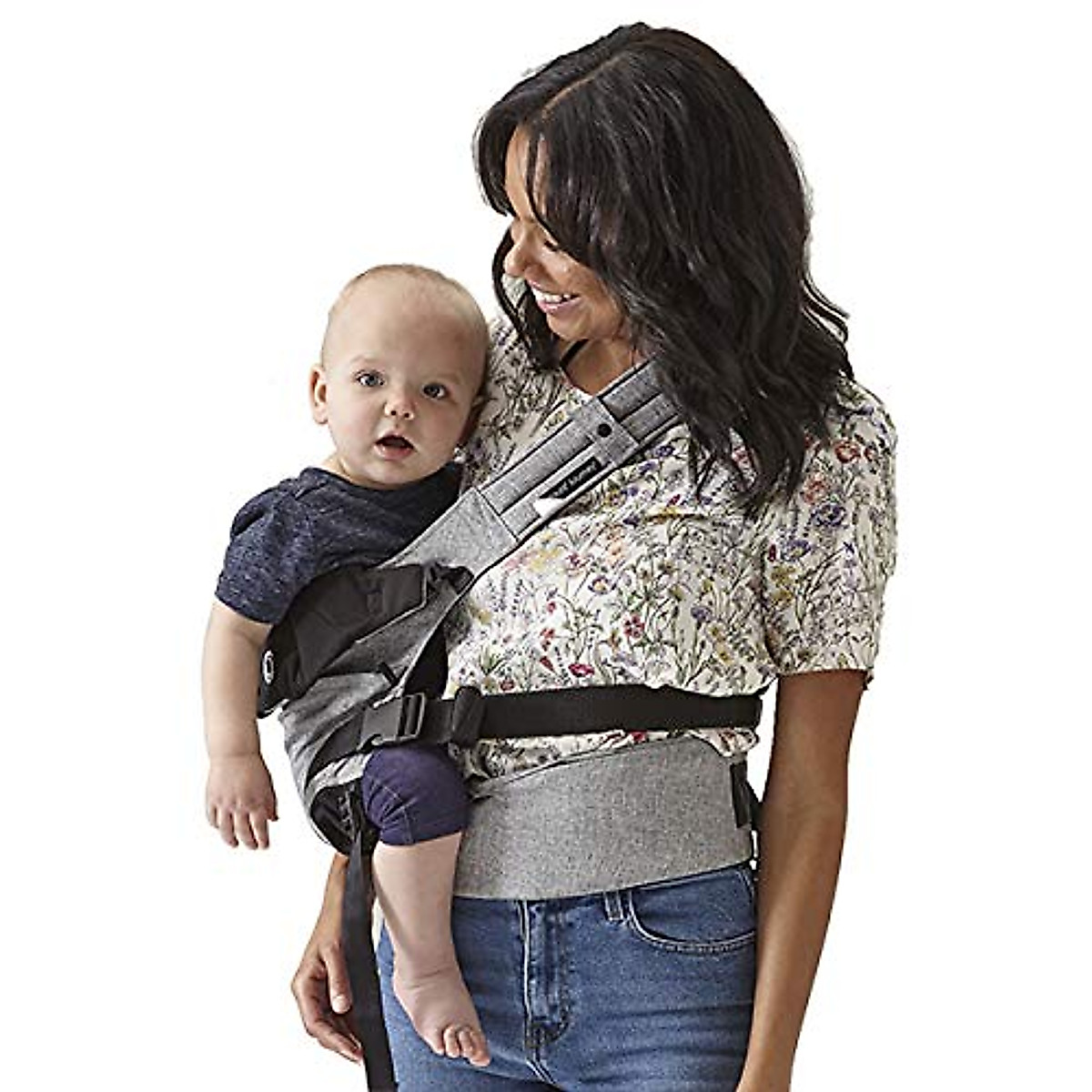 Contours Baby Carrier Newborn to Toddler | Journey 5 Position Convertible Easy-to-Use Baby Carrier with Pockets for Men and Women, Face In, Face Out, Front, Back & Hip (8-45 lbs) - Graphite Gray