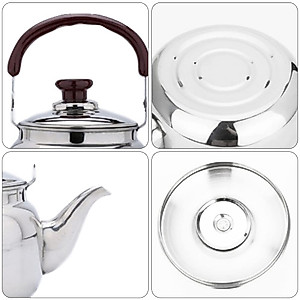 LIFKOME 0.5 QT Whistling Tea Kettle for Stove Top Stainless Steel Whistling Tea Pots Classic Stovetop Kettle