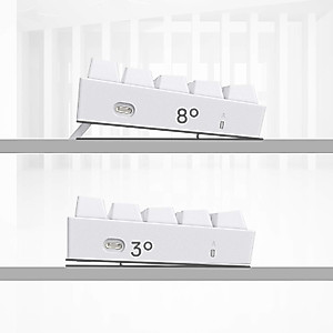 Redragon K630 Dragonborn 60% Wired RGB Gaming Keyboard, 61 Keys Compact Mechanical Keyboard with Linear Red Switch, Pro Driver Support, White