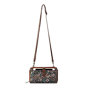 Sakroots Smartphone Crossbody Bag in Eco-Twill, Convertible Purse with Detachable Wristlet Strap, Includes Phone Wallet Pockets, Sienna Spirit Desert