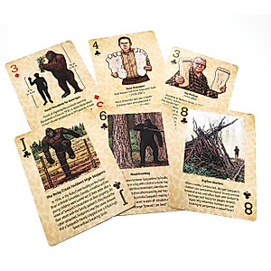 Paradise Cay Publications, Inc. Squatch METALWORKS Bigfoot Playing Cards - Standard 52 Card Deck - Unique and Fun Playing Cards with Illustrations and Facts - Perfect for Sasquatch Enthusiasts