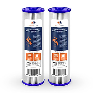 Aquaboon 2-Pack of 5 Micron 10" x 2.5" Pleated Sediment Water Filter Replacement Cartridge & Aquaboon 4-Pack of 5 Micron 10" Sediment Water Filter Replacement Cartridge