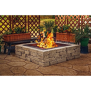 Pleasant Hearth OFW421FR 36" Solid Steel Square Fire Ring