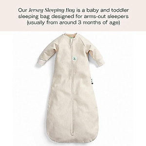 ergoPouch 3.5 Tog Jersey Sleeping Bag - Organic Cotton Baby Sleeping Bag, Made of Soft & Breathable Material (Oatmeal Marle, 8-24 months)