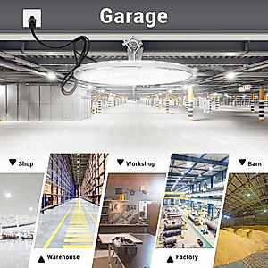 XYCN 10 Pack 200W UFO Led High Bay Light,120VAC,5000K Daylight Commercial Bay Lighting,IP66 Waterproof,30500LM,850W MH/HPS with Plug Area Lighting for Warehouse/Shop/Workshop/Garage/Barn/Gym/Factory