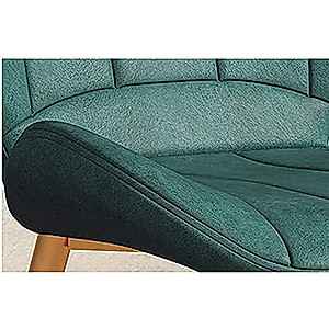 Chairs Chairs Set of 2 Dining Chairs withSeat and Cushioned Backrest Leisure Chairs with Metal Legs for Dining Room and Dining Chairs (Color:Green)