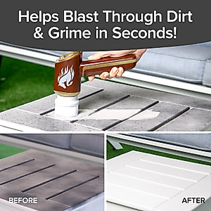 Horsepower Scrubber Gold Edition, Longer Battery Life, Electric Power, Rechargeable, Spins 350 RPM, Waterproof, 5 Brush Heads, AS-SEEN-ON-TV, Cleans Dirt & Grime: Bathrooms, Kitchen, Indoors/Outdoors