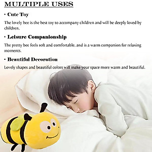 zhidiloveyou Plush Bee Stuffed Animal, Bumblebee Hug Pillow Kawaii Toy for Kids, 17.72 inch