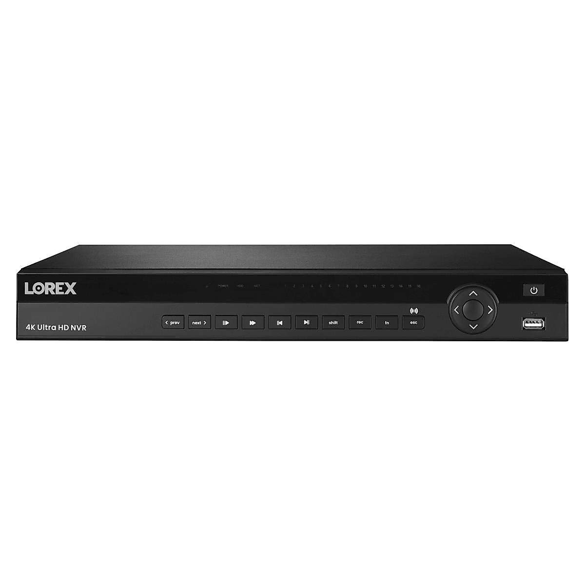 Lorex N882A38B 32 Channel, 16 PoE Port, 4K 2x4TB IP Ultra HD Pro Series Security System NVR with Lorex Cloud Connectivity, Audio, Multiple Recording Modes, Black (Recorder Only)