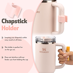 Set of 3 Pcs Accessories for Stanley 40oz Quencher H2.0 Tumbler, Includes Double-sided Hook, Chapstick Lip Balm Holder and Ring&Jewelry Holder, Accessories for Stanley Cup H2.0 Tumbler 30oz 40oz 64oz