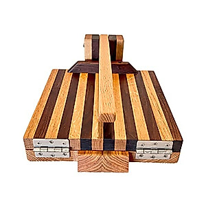Central Coast Woodworks: Handmade Hardwood Tortilla Press in Red Oak and Walnut - 11.5 inch