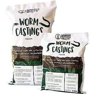 Earth Worm Castings – Organic Red Worm Compost Soil Amendment - .13 Cubic Foot ~6 Lbs - Approximately 1 Gallon - Organic Red Worm Vermiculture and Compost Home, Garden, Greenhouse, and Farm