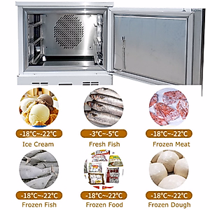 Kolice Commercial 5 Trays Blast Chiller & Freezer, Chest Freezer, Blast Freezer, Flash Freezers, Dumpling Freezer, Batch Freezer for Restaurant Bakery School Hard ice Cream, Chicken, Fish, Dessert etc