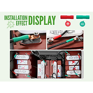 10L0L Golf Cart Battery Cables 4 Gauge for Club Car DS 1995-2022 (48 Volt) Also for Yamaha G2 G8 G9 (36 Volt) Golf Cart Batteries Cables with 5PCS 14.17" Heavy-Duty AC/DC Cables