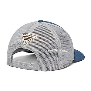 Columbia Unisex PHG Leather Game Flag Snap Back - High, Zinc/Cool Grey, One Size