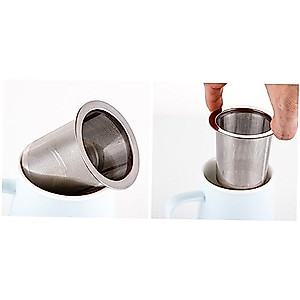 Mikinona 3pcs Stainless Steel Tea Strainer Mesh Strainer Extra Fine Mesh Tea Infuser Cold Brew Coffee Filter Tea Infuser Basket Tea Filter Coffee Espresso Machine Tea Ball Infuser Large Tea