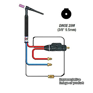 CK SLWHAT-25M SafeLoc Male Dinse 25M (3/8") Water-Cooled Gas-Thru