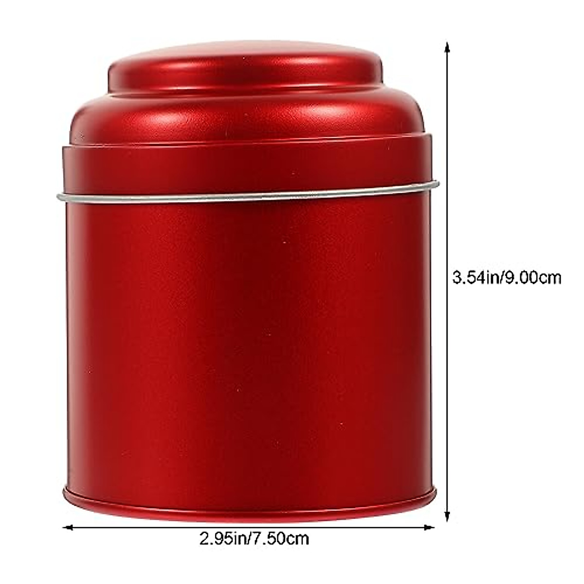 Containers with Lids Tea Canister Sealing Tea Jar Small Tea Tinplate Sealed Tea Storage Tin Sealing Tea Container Tea for Loose Tea Coffee Bean Sugar Salt (Red) Red