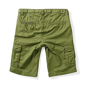 OCHENTA Big Boys Casual Cargo Shorts with Multi Pockets Military Army Green Tag 160-9-10