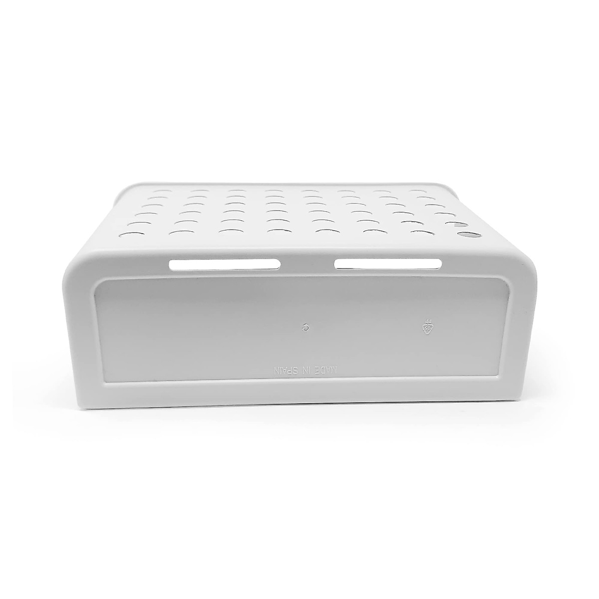 plastific Over Cabinet Kitchen Storage Organizer Holder or Basket - Hang Over Cabinet Doors in Kitchen/Pantry - Holds Bakeware, Cookbook, Cleaning Supplies (White, 13 x 25 x 26)…