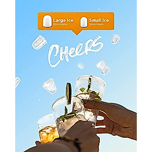 Ice Makers Countertop - Silonn Portable Ice Maker Machine for Countertop, Make 26 lbs Ice in 24 hrs, 2 Sizes of Bullet-Shaped Ice with Ice Scoop and Basket, Black