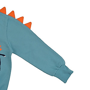 Boys Dinosaur Sweatshirts Toddler Long Sleeve T-Shirts Pullover Cartoon Tee Sport Tops for Kids 4T
