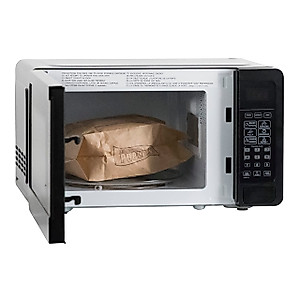 West Bend WBMW71B Microwave Oven 700-Watts Compact with 6 Pre Cooking Settings, Speed Defrost, Electronic Control Panel and Glass Turntable, Black