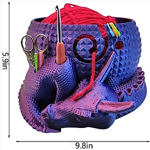 Fantasy Dragon and Egg Yarn Bowl, Knitting Bowls for Yarn, Yarn Bowls for Crocheting, Yarn Holder for Crocheting, Crochet Accessories,Crochet Hooks, Knitting Accessories Organizer Gifts (A)