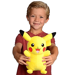 Pokemon 12" Large Pikachu Plush - Officially Licensed - Generation One Figure - Authentic Soft Stuffed Animal Toy - Valentine's Day & Easter Basket Stuffer Gift for Kids, Boys, Girls - 2+