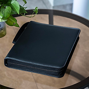 Binceen Trading Card Binder 900 Pockets, Portable Premium Card Album, Sturdy Card Holder Folders with Zipper for Baseball, Basketball and Football Cards (black)