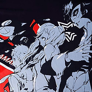 Persona 5 Shirt Mens Womens Boys Girls P5 Short SleeveT-Shirt (M) Black